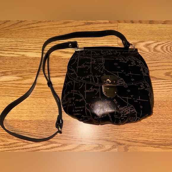 Patricia Nash | Bags | Patricia Nash Black Leather Map Purse | Poshmark
